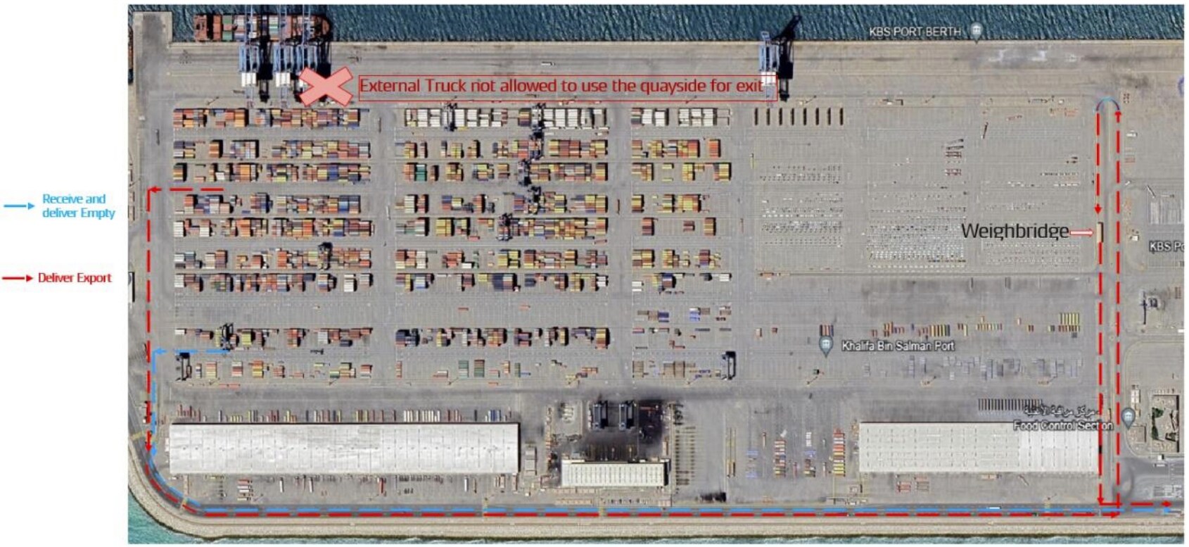 Customer Advisory: Re-routing the external truck inside the terminal ...